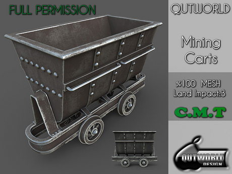 Second Life Marketplace - .::QUTWORLD Mining Carts::.FP